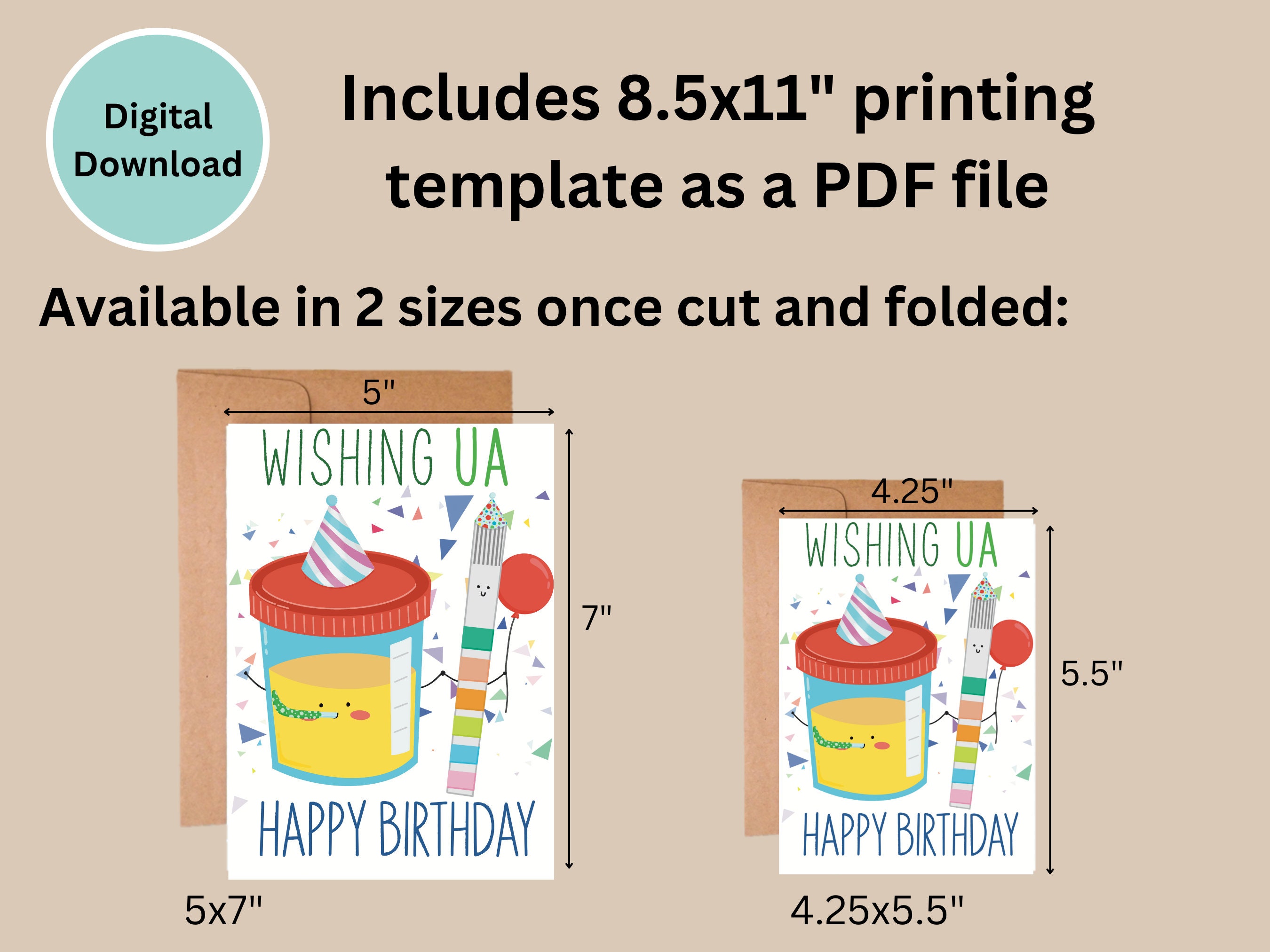 Funny Printable Medical Birthday Card for Doctors, Nurses, Lab Techs ...