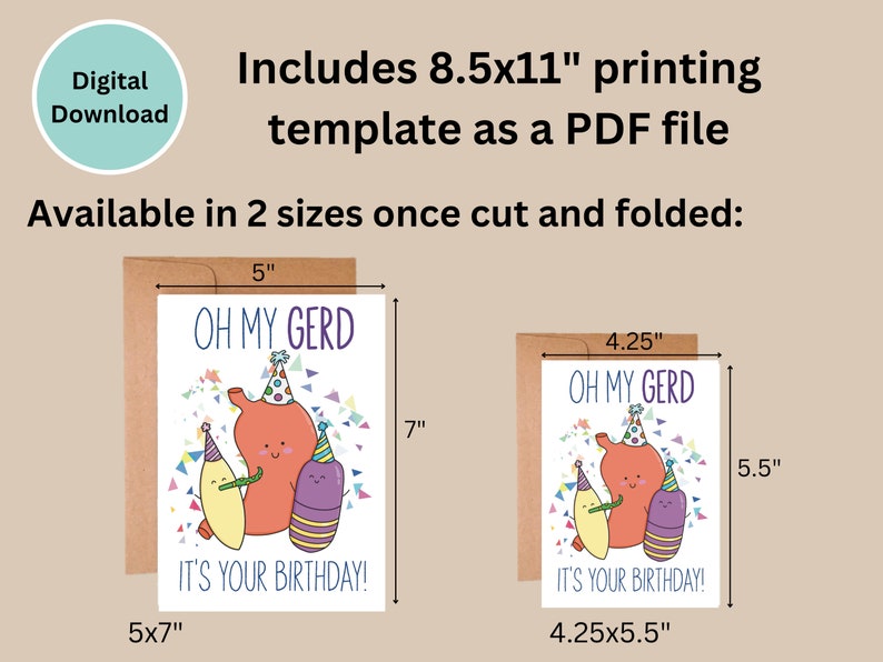 Funny Medical Birthday Card: Healthcare Staff, Students (PDF, PNG) - Etsy