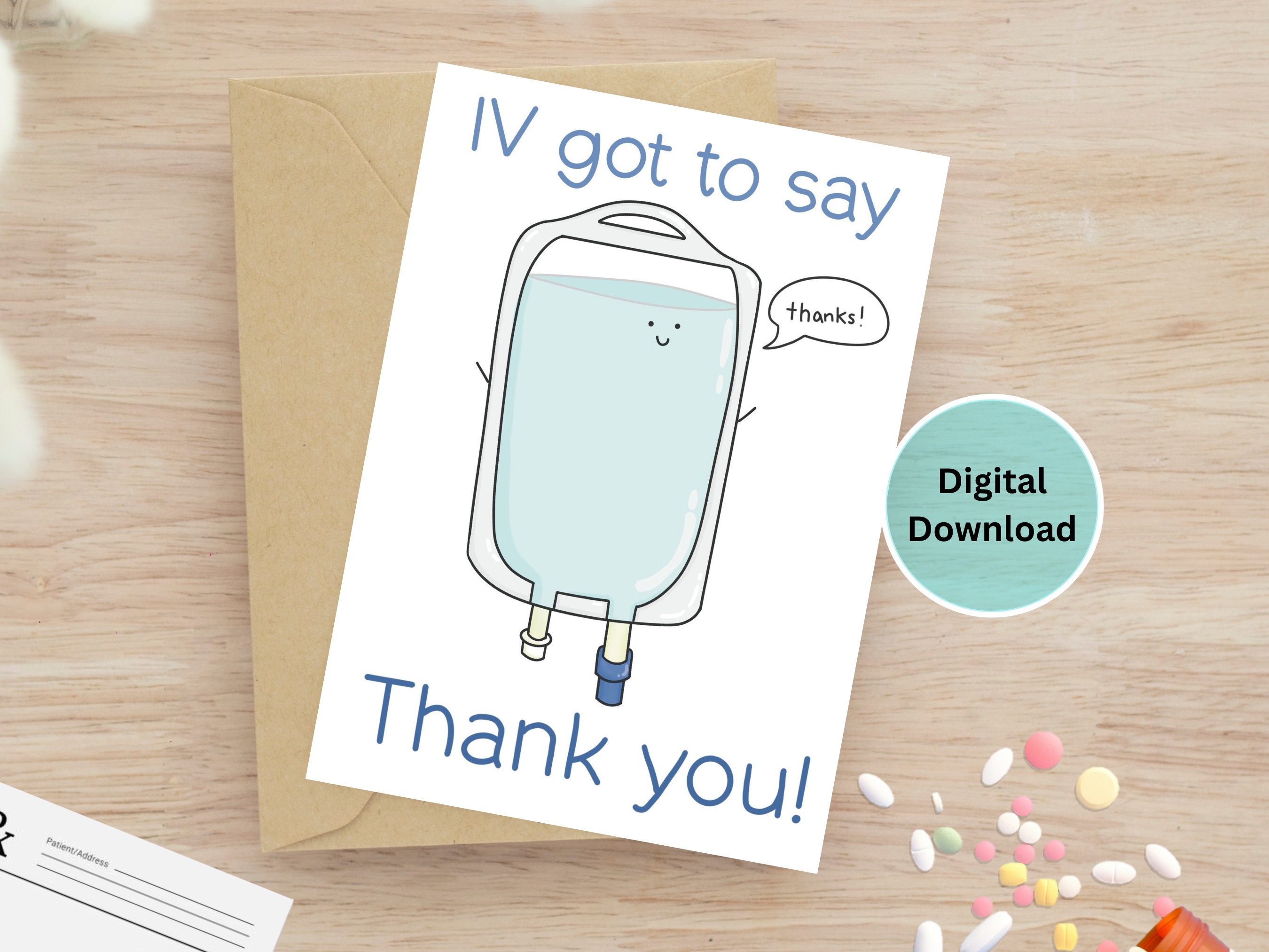 Funny Healthcare Thank You Card: Medical Staff Appreciation (PDF & PNG ...