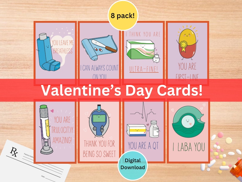 Funny Printable Medical Valentine's Day Cards for Doctors, Nurses ...