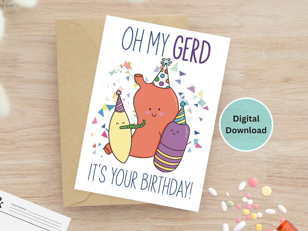 Funny Medical Birthday Card: Healthcare Staff, Students (PDF, PNG) - Etsy