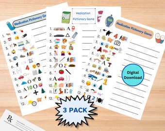 Medication Pictionary Printable Game for Nursing Week, Teaching ...