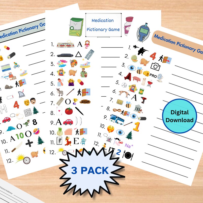 Pharmacy Pictionary Game - Etsy