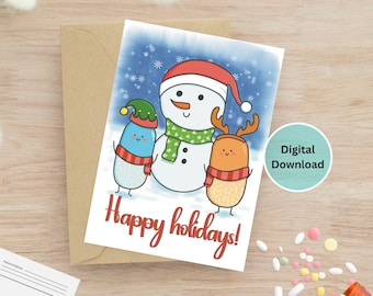 Funny Healthcare Medical Holiday Printable Christmas Card for Doctors ...