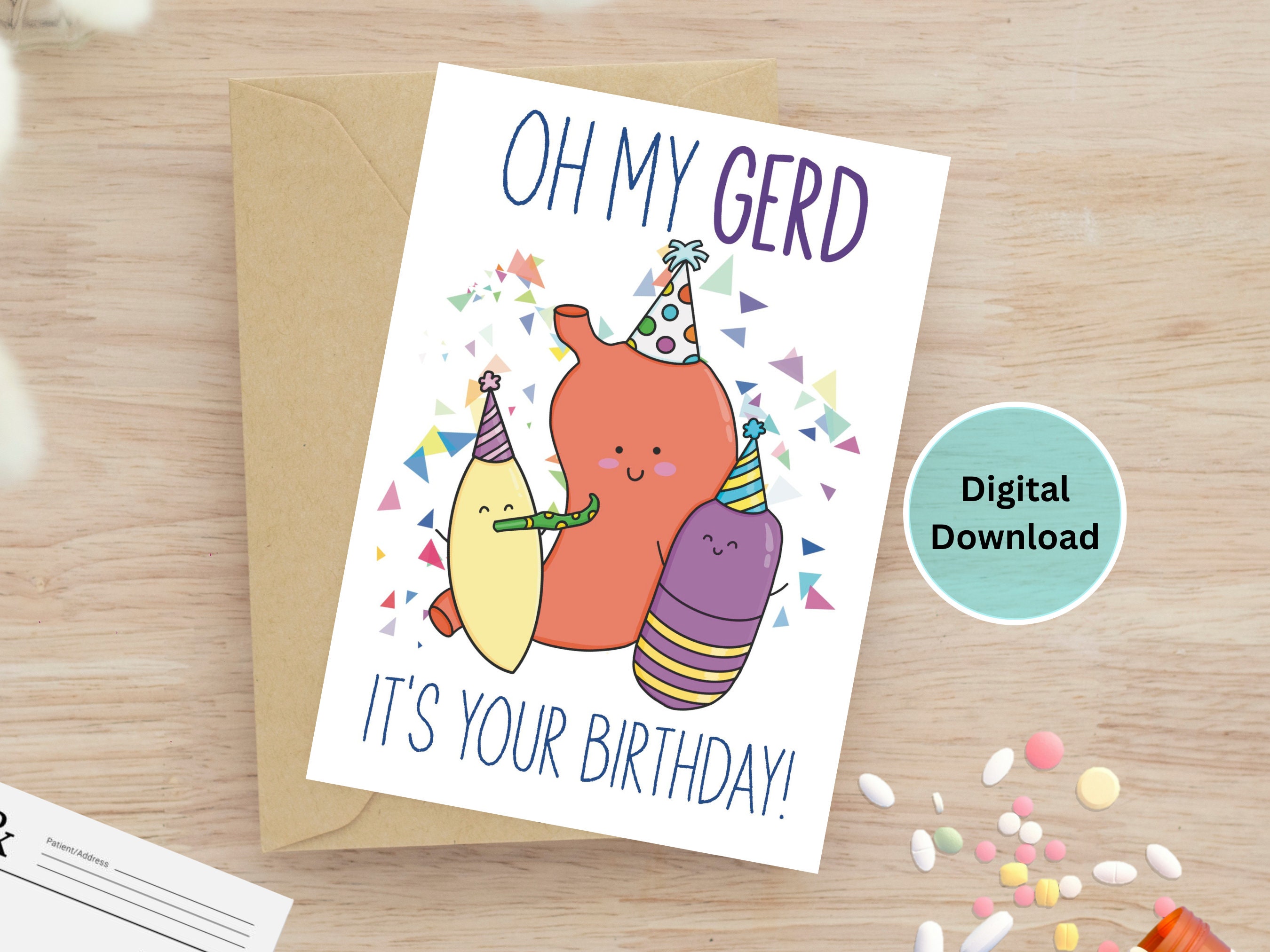 Funny Printable Birthday Card for Doctors, Nurses, Hospital Staff ...
