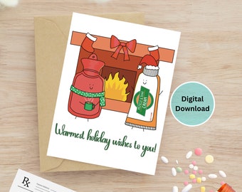 Funny Healthcare Medical Holiday Printable Christmas Card for Doctors ...