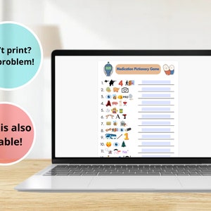 Medication Pictionary Printable Game for Nursing Week, Teaching ...