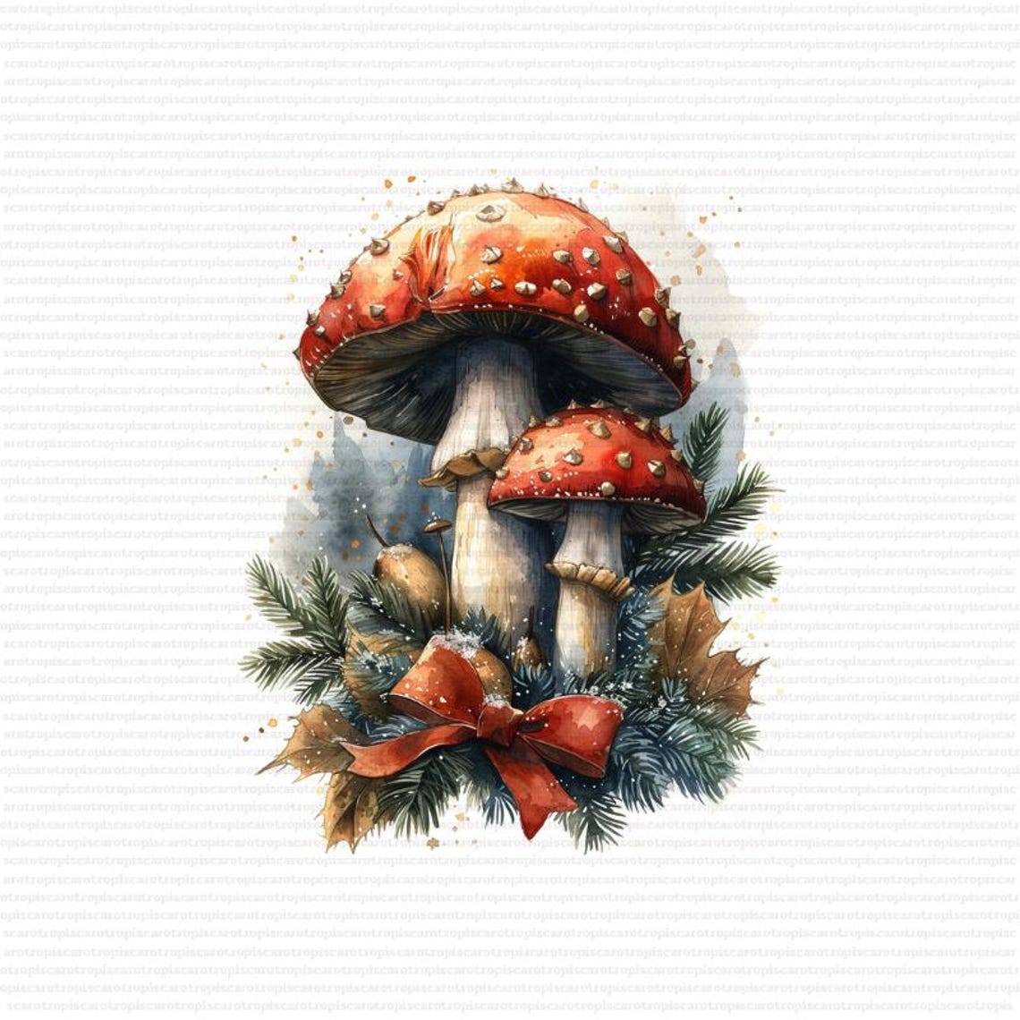 Watercolor Mushrooms Clipart Bundle, Beatiful Forest Graphics, Digital ...