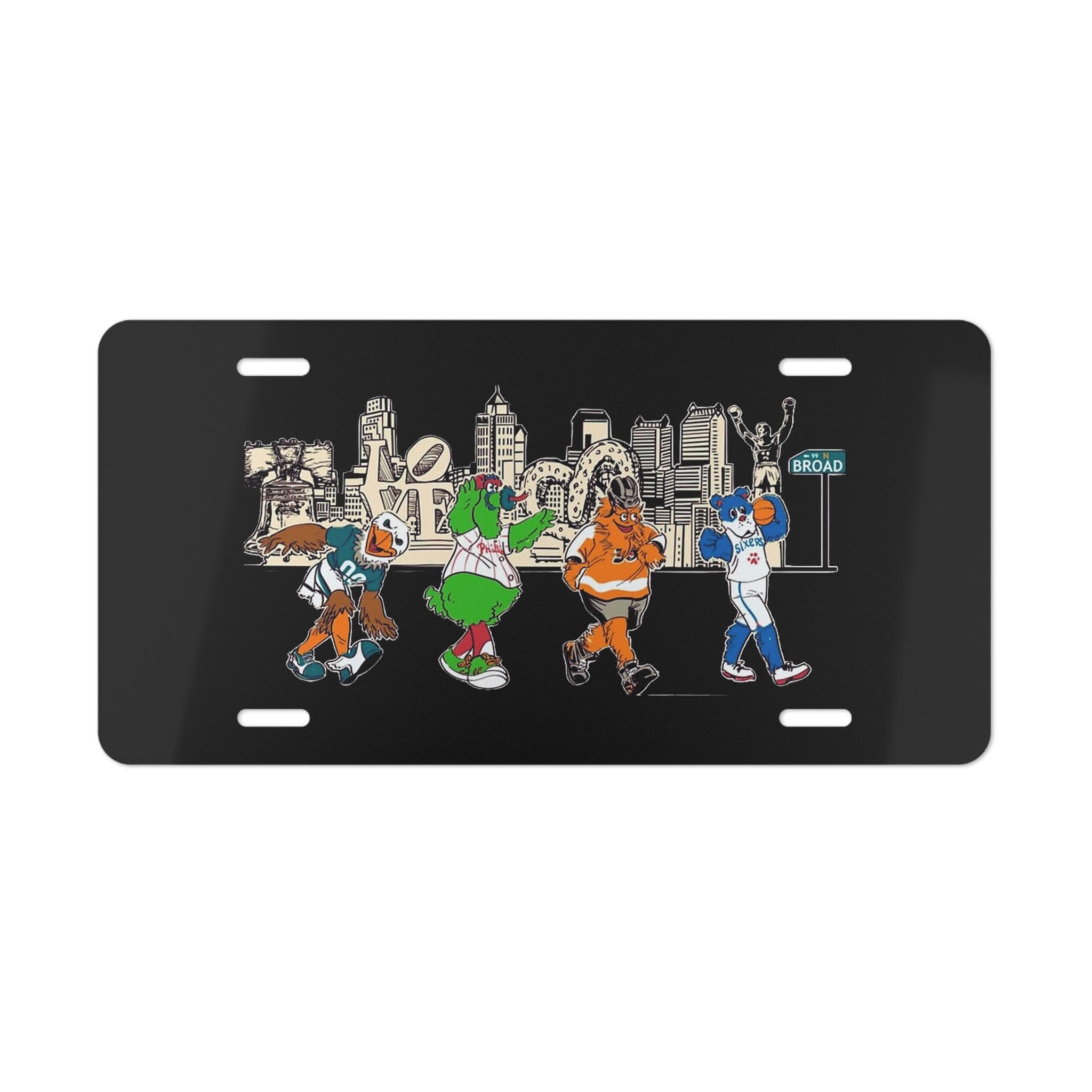 Philadelphia Sports Mascots License Plate - Philly Eagles, Phillies ...