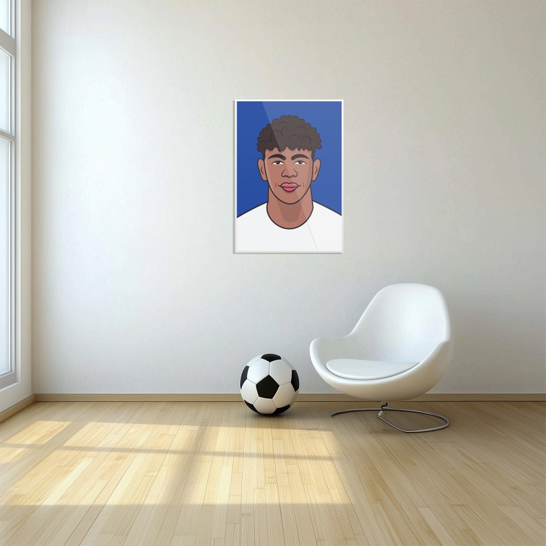 Lamine Yamal Football Poster | Digital Download | PDF Art Print in A3 ...