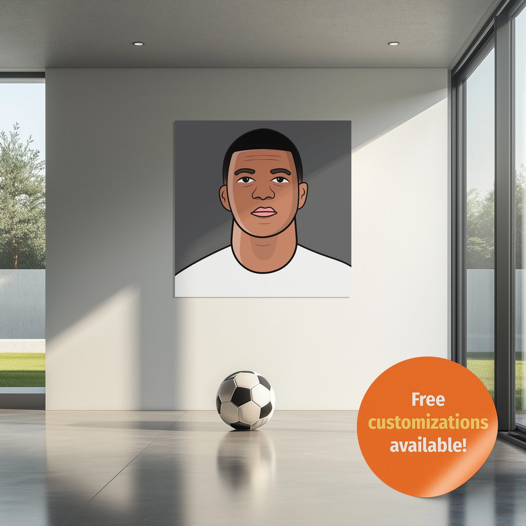 Kylian Mbappé Football Poster | Digital Download | PDF Art Print in A3 ...
