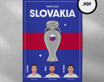Euro 2024 Team Poster Turkey National Team Football Fan Art Print PDF ...