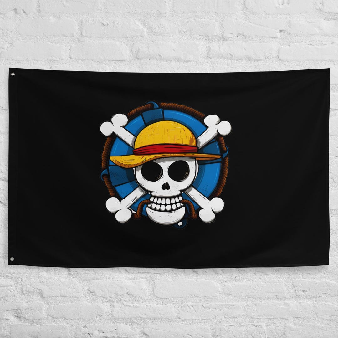 One Piece Straw Hat Pirates Flag - Etsy UK
