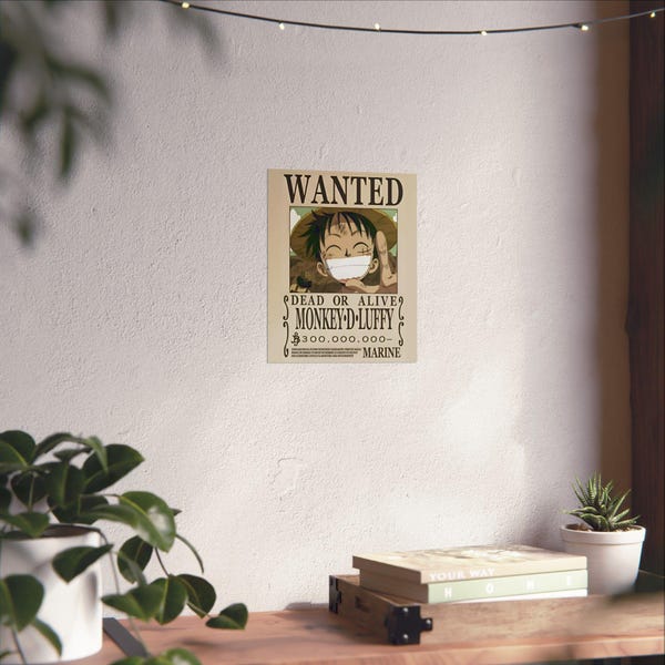Luffys Wanted Poster - Etsy