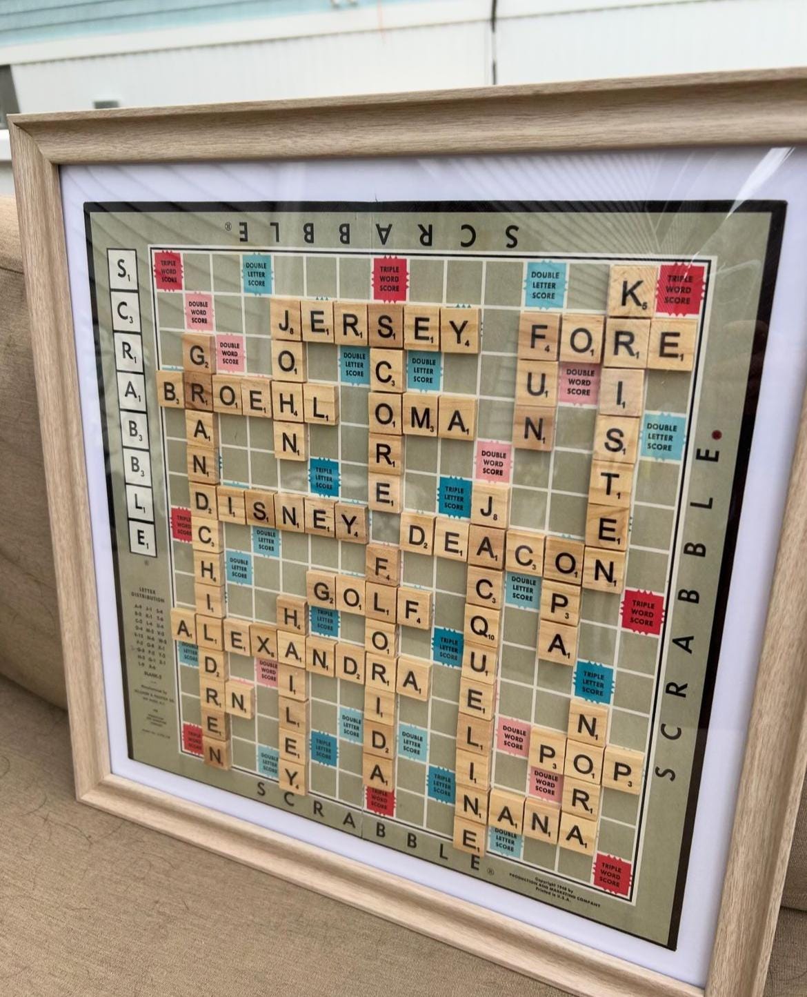 Personalized Custom Scrabble Board, Custom Scrabble Gift, Vintage ...