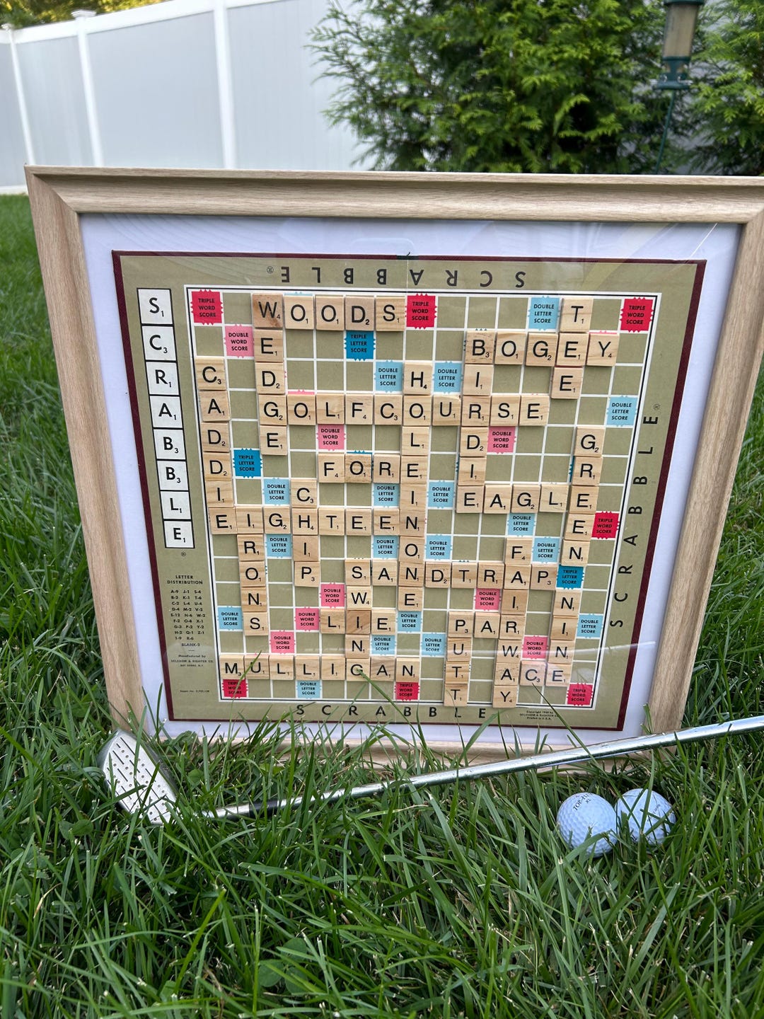 Golf Gift • Golf Scrabble Board Art • Custom Golf Wall Decor • Country ...