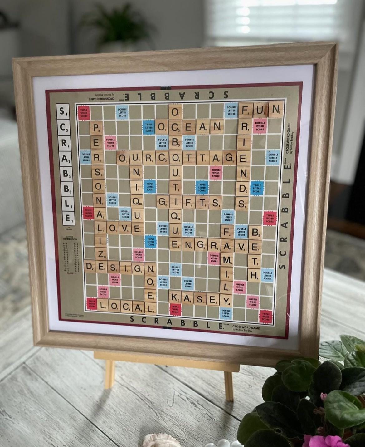 Personalized Custom Scrabble Board, Custom Scrabble Gift, Vintage ...