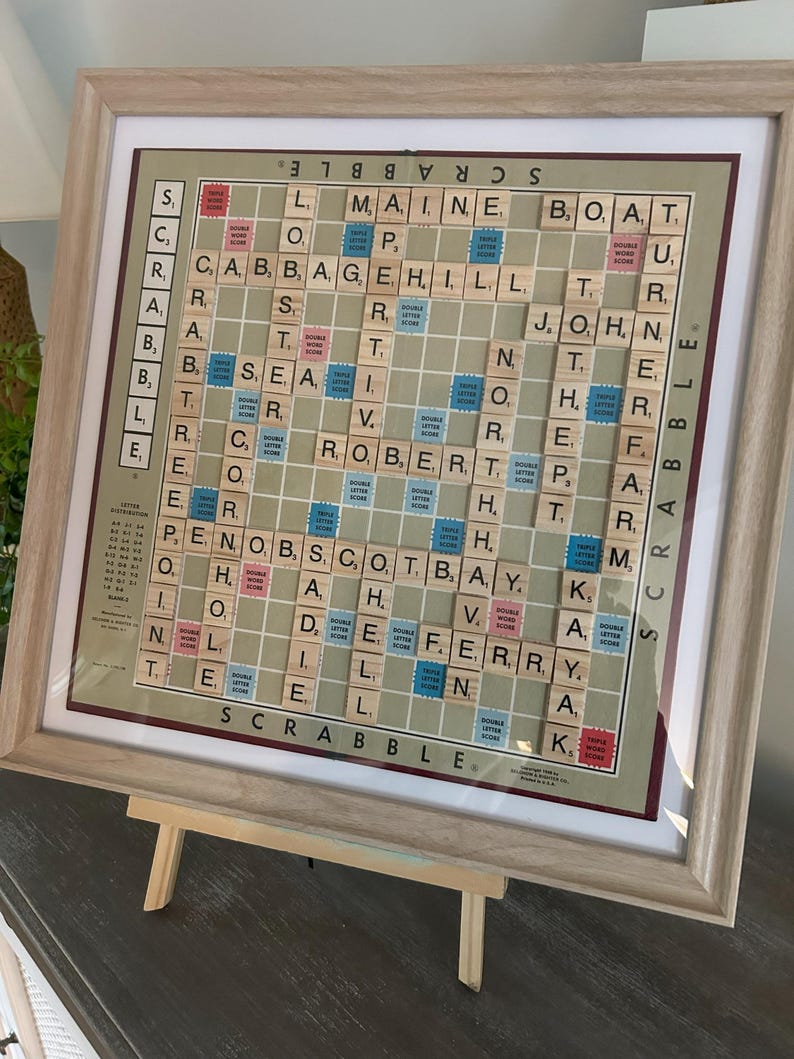 Personalized Custom Scrabble Board, Custom Scrabble Gift, Vintage ...