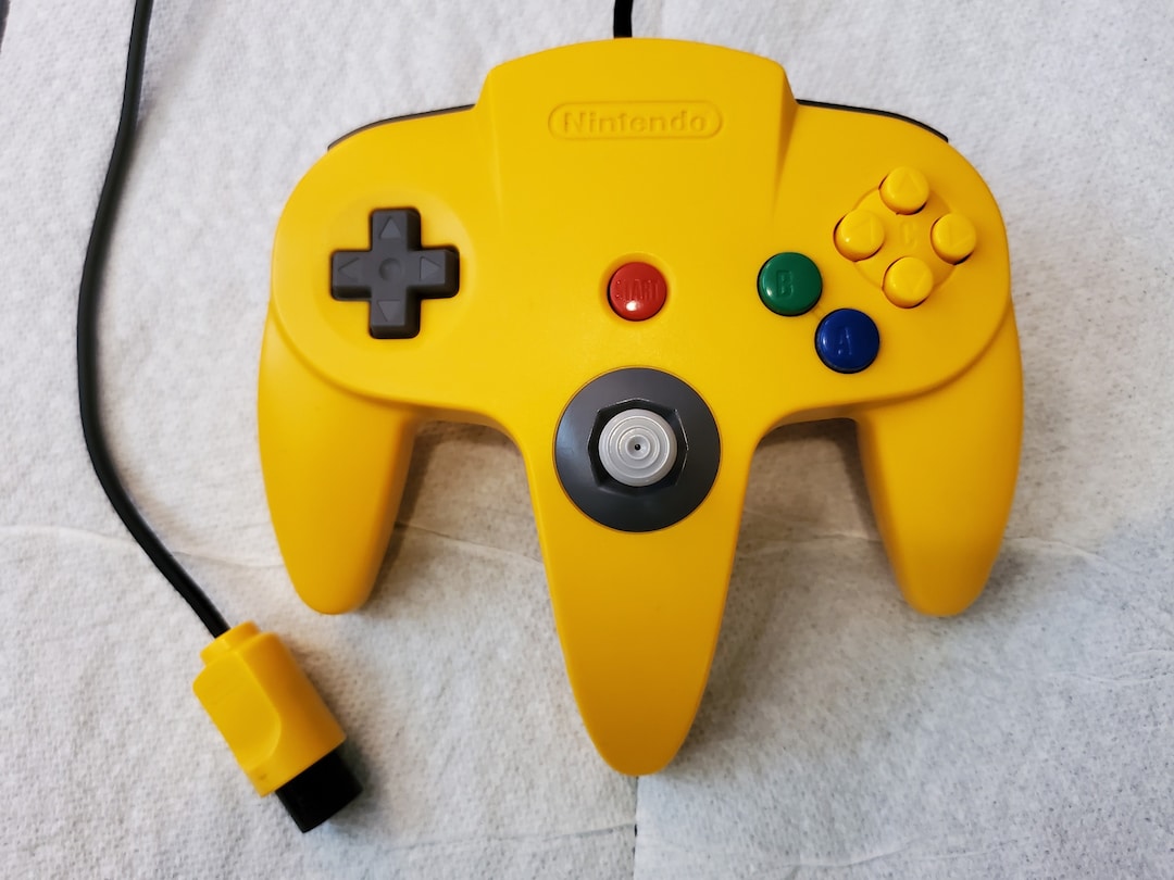 Yellow Nintendo 64 Controller Authentic OEM W/tight Rebuilt Joystick ...