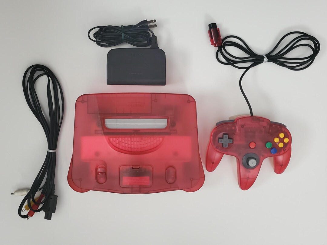 Restored Watermelon Red Nintendo 64 Console Bundle Tested & Works - Etsy