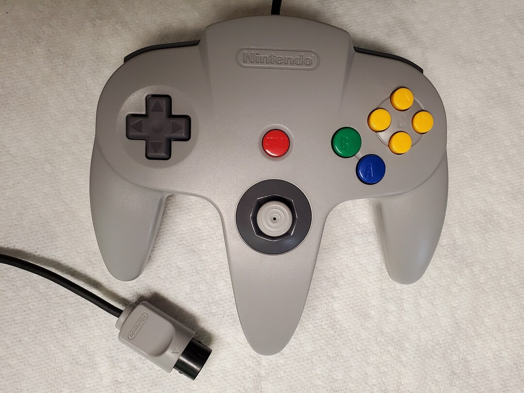 Gray Nintendo 64 Controller Authentic OEM W/tight Joystick Tested and ...