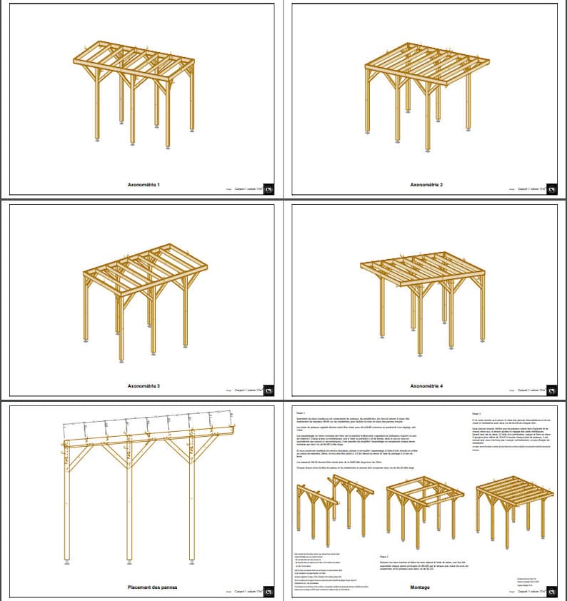 Wooden Carport Plan 3.4 X 5m Car Shelter, Motorhome or Caravan PDF - Etsy