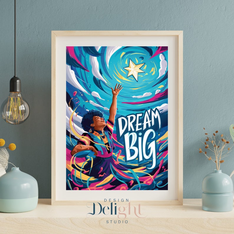 Inspirational Motivational Wall Art Set, Dream Big, Embrace the Journey ...