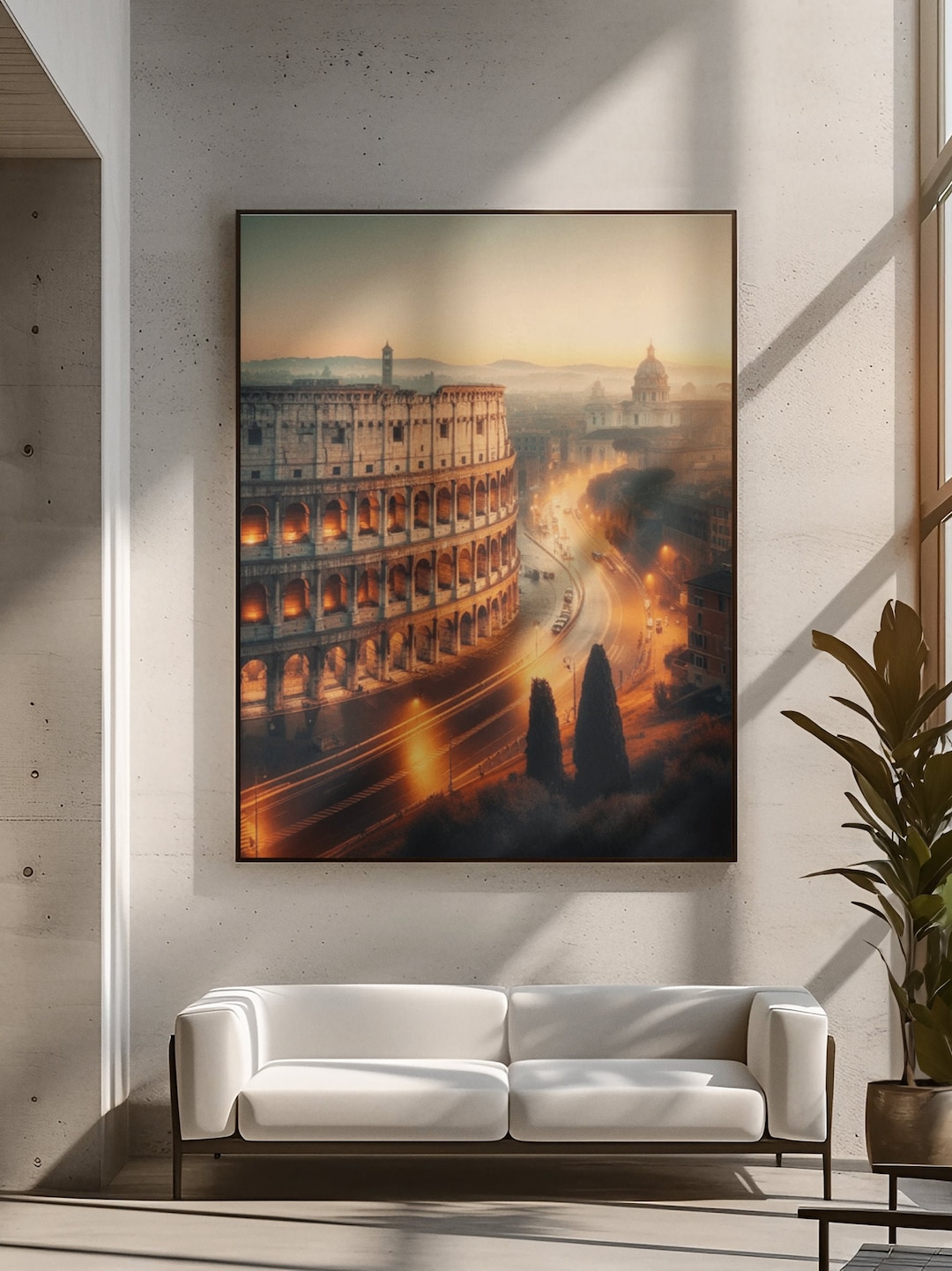 Roman Colosseum Wall Art: Ancient Rome Home Decor Italian Landmark ...