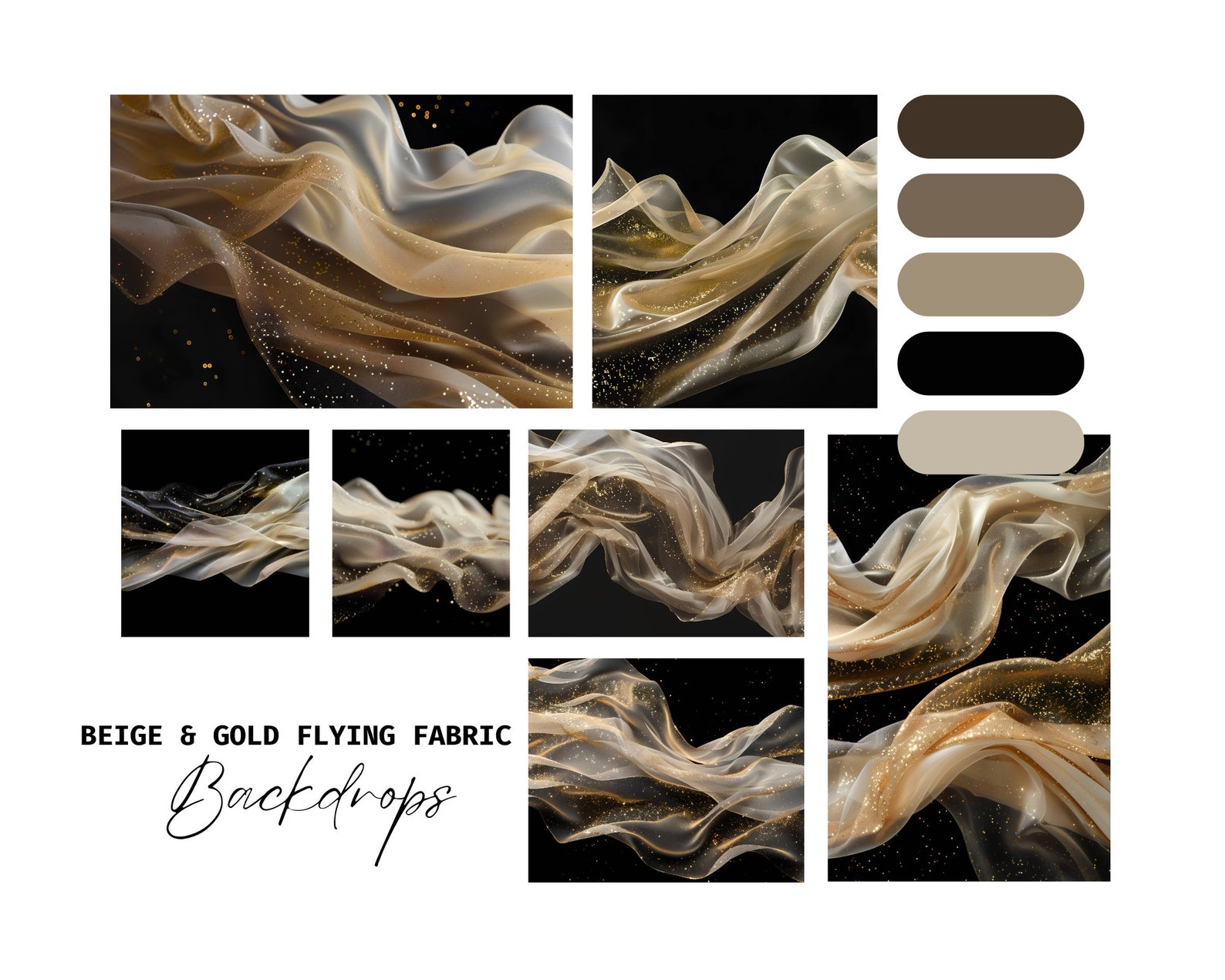 Beige Fabric W/ Gold Sprinkles Backdrops - Etsy