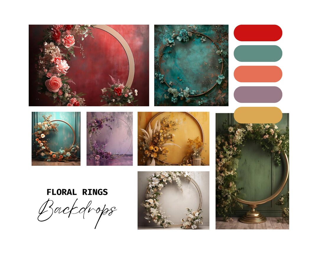 Floral Rings Backdrops - Etsy