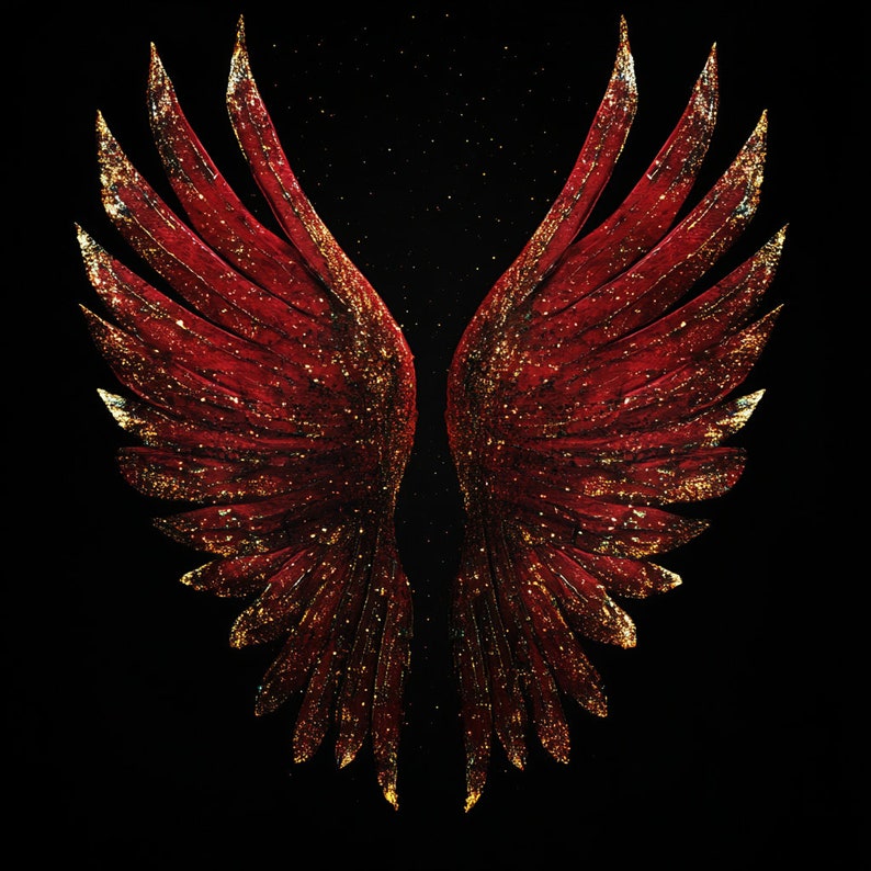 Red Angel Wings Backdrops - Etsy