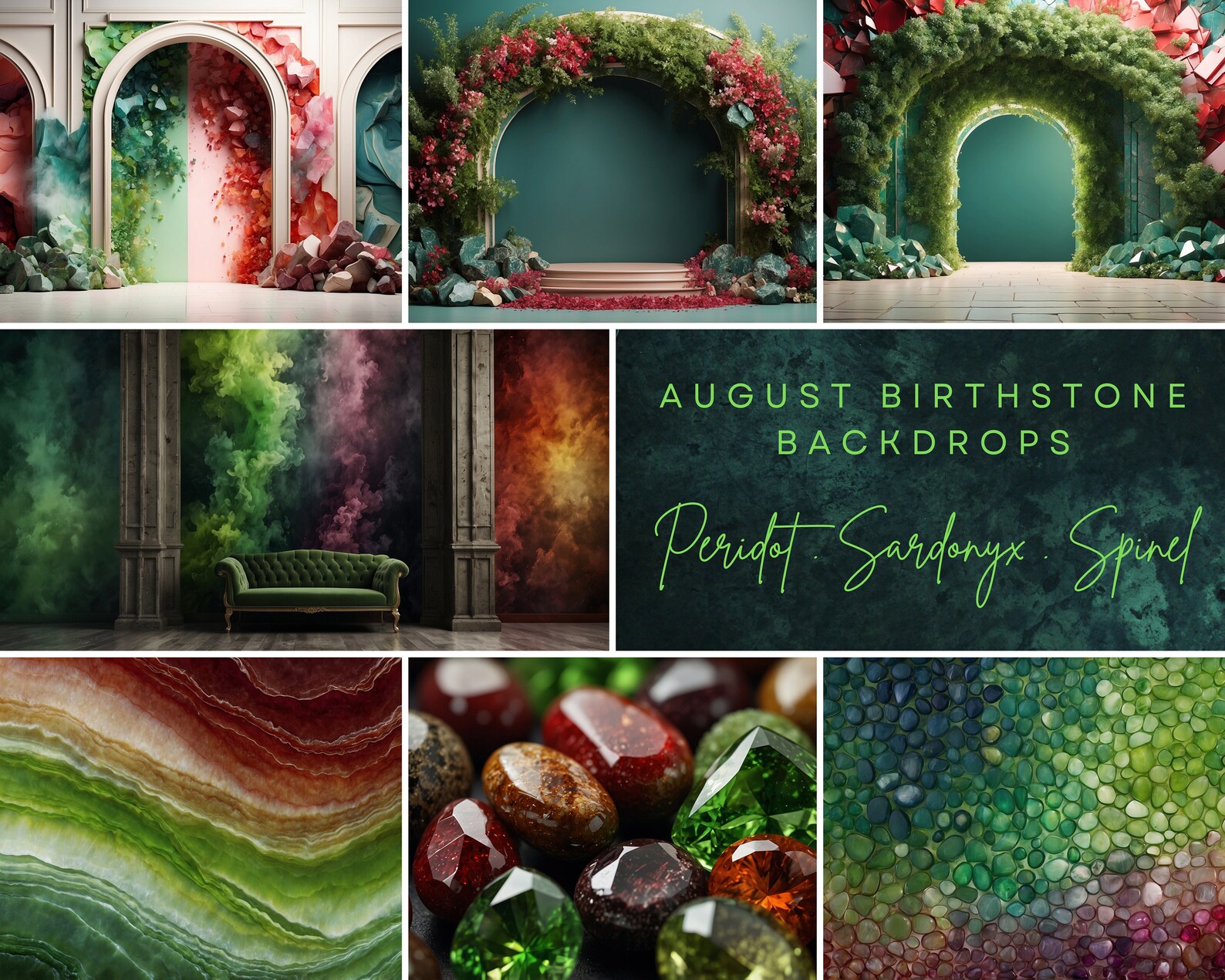 August Birthstone Backdrops - Etsy