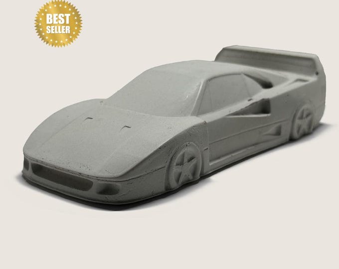 Ferrari F40 Concrete Model – Handmade Desk Art, Collector Decor, Modern ...