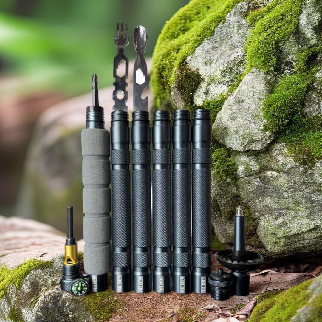 Trek Outfit Tactical Hiking Stick Built-in Compass and Tools - Etsy