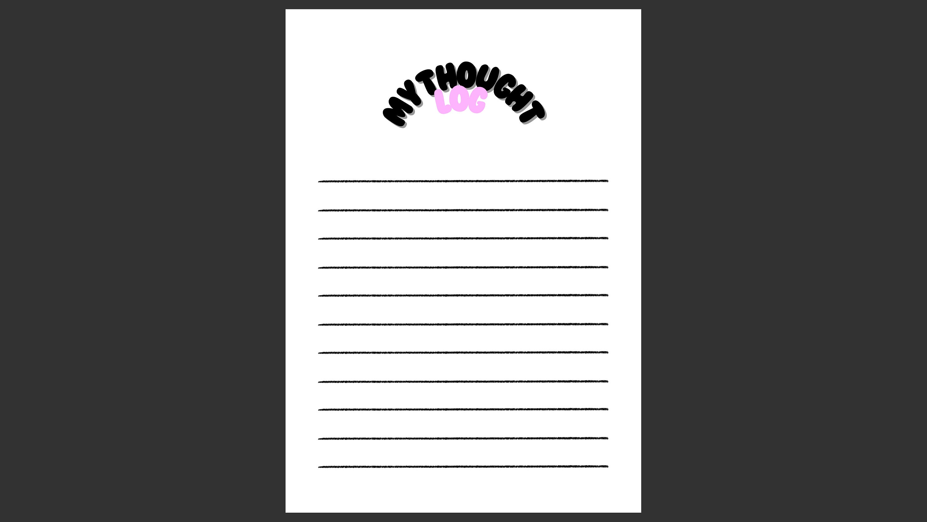 My Thought Log Printable Journaling Documenting Planner Therapy - Etsy