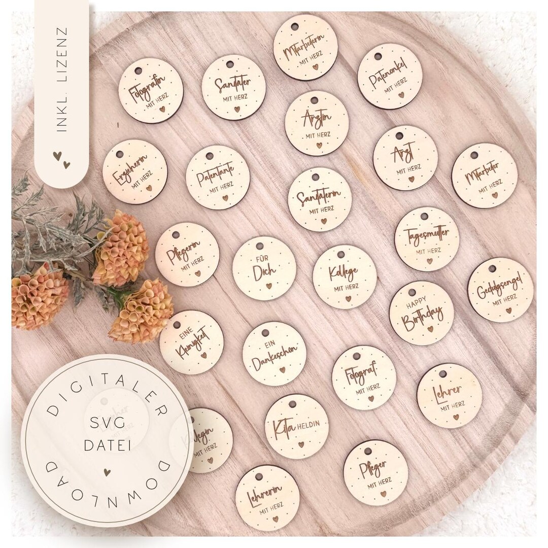 Laser File | SVG File | XXL Set | Gift Tags | Gift Tags | Instant ...