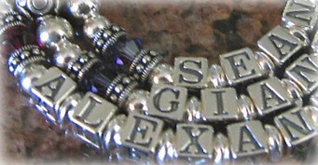 Letter Beads - Letter Blocks - Alphabet Beads - Sterling Silver - Etsy