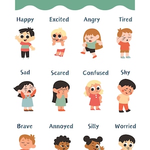 It's Okay to Feel, Feelings Chart Poster, My Feelings Printable ...