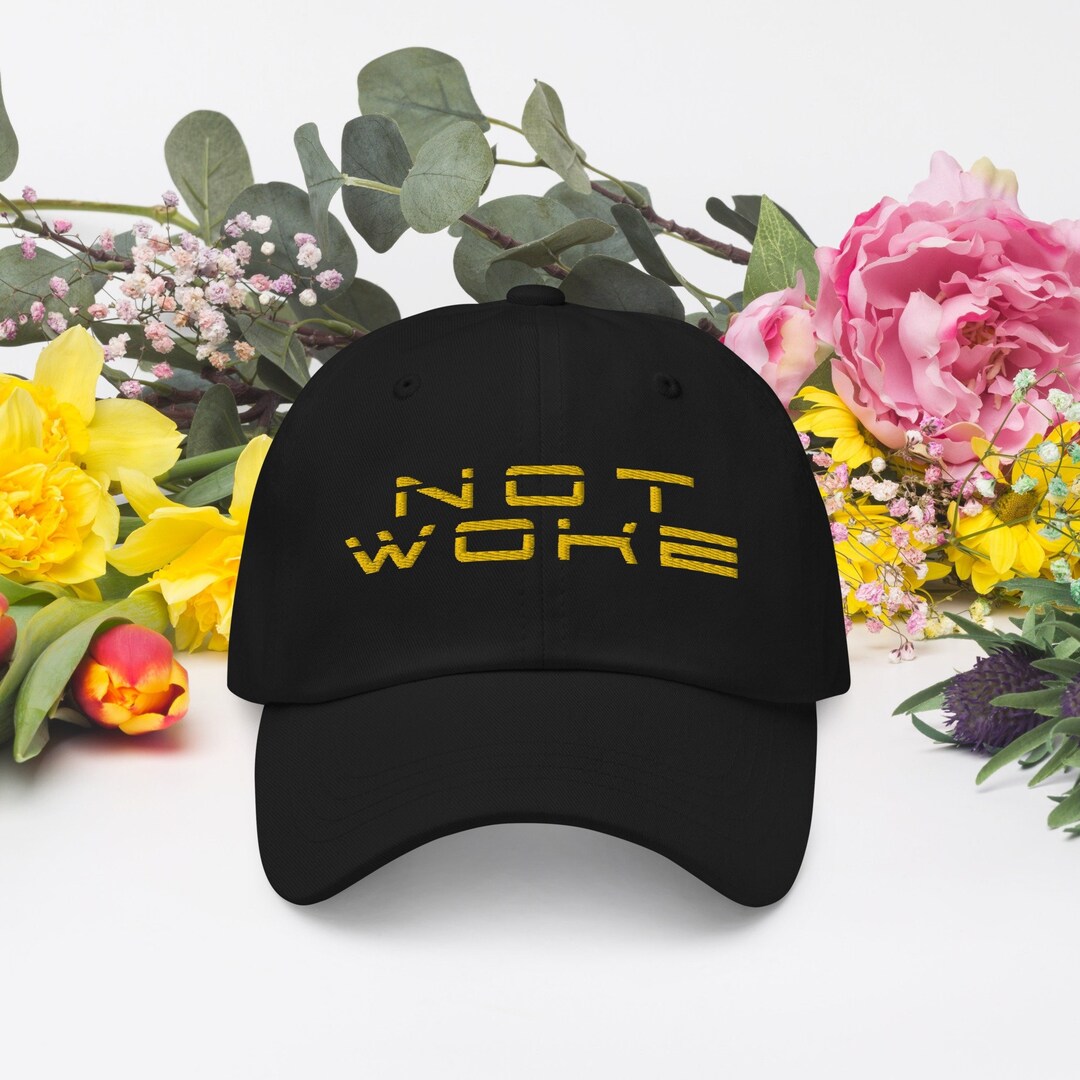 Not Woke - Unwoke Distressed Dad Hat, Awake Baseball Cap, Anti-liberal ...