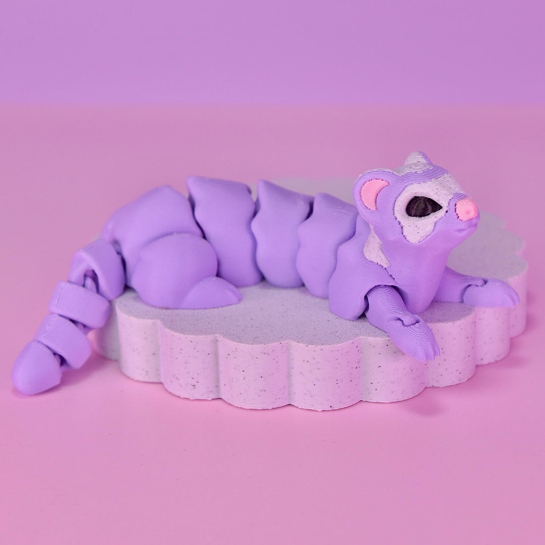 Ferret Flexi Cute Ferret Animal Desk Buddy Fidget With Flexible Joints ...