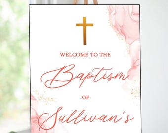 Baptism Personalized Welcome Sign Board | Welcome Sign Board for First ...
