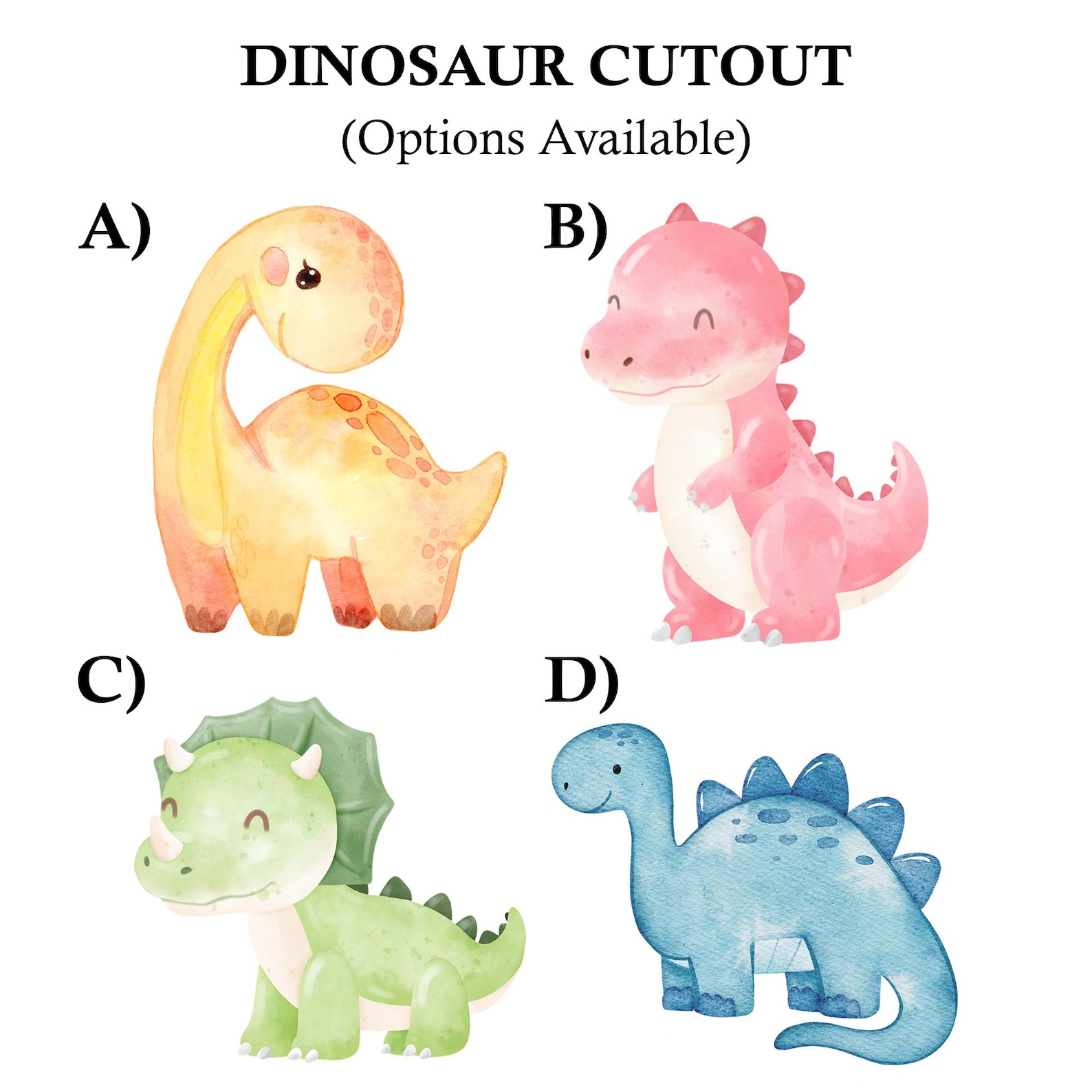 Dinosaur Party Decoration Cutouts | Baby Dinosaur Birthday Cutouts ...