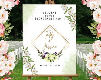 Engagement Customized Welcome Sign Board | Welcome Board for Engagement ...
