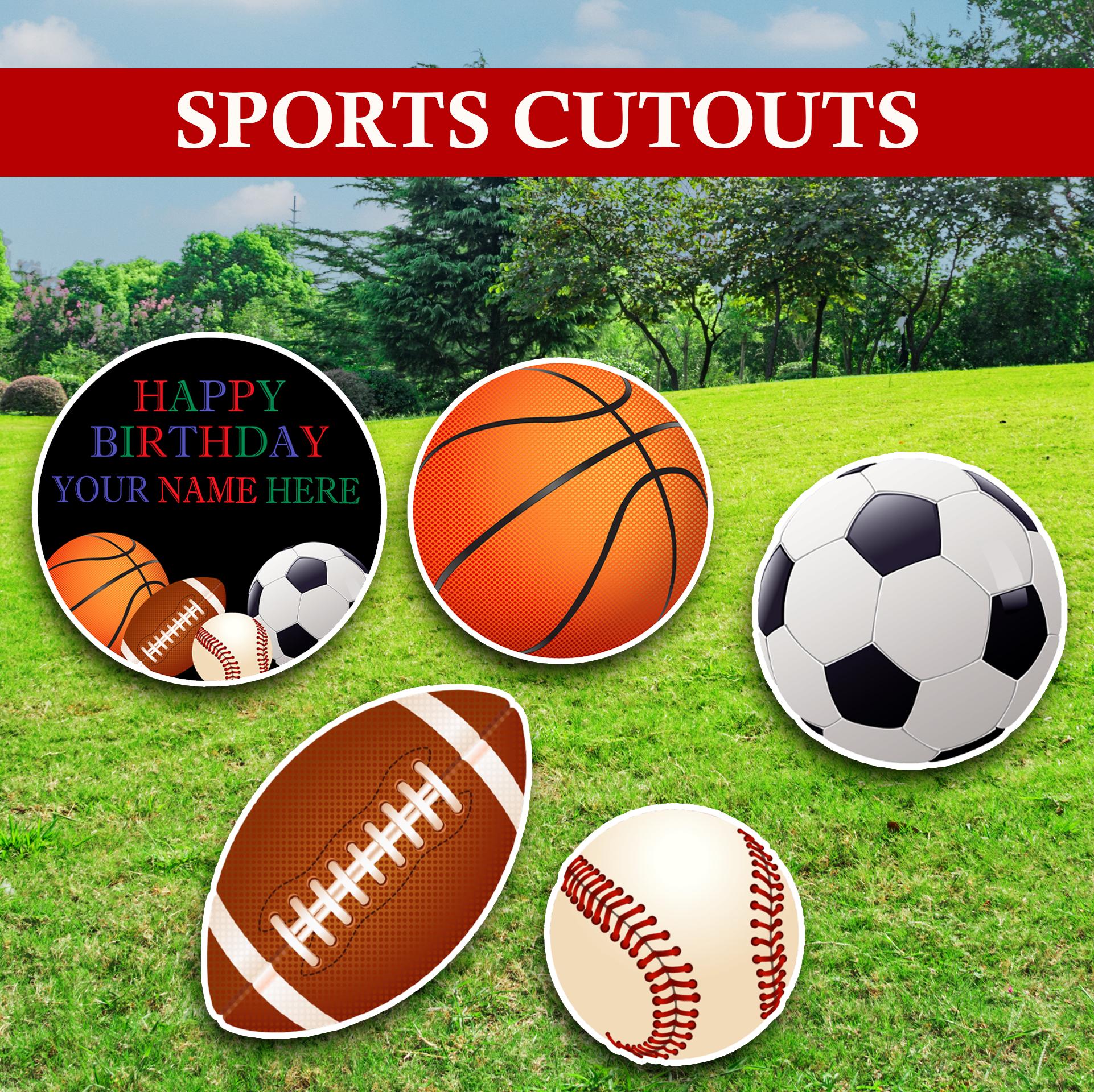 Sports Theme Party Cutouts: Birthday Decorations & Photo Props - Etsy