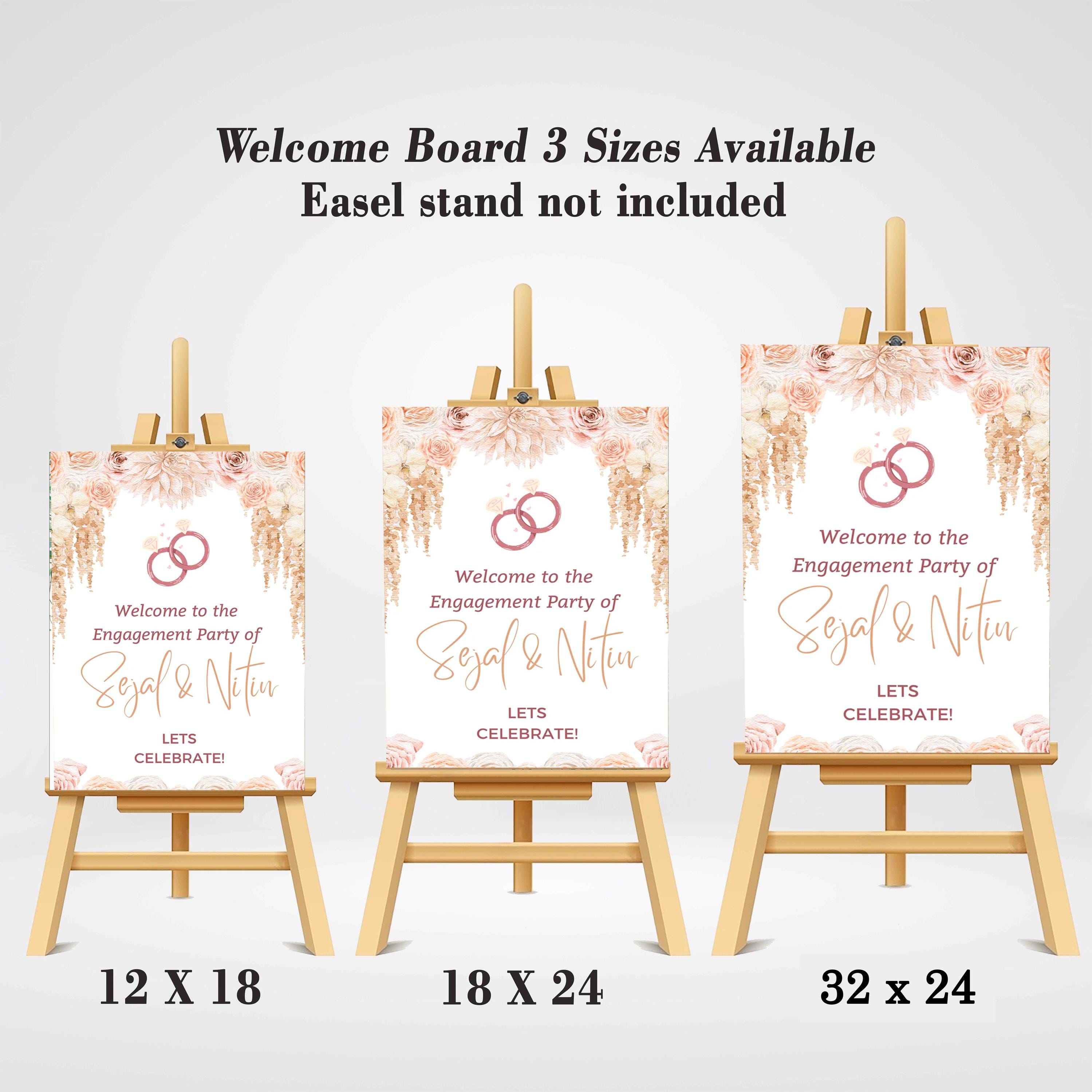 Engagement Customized Welcome Sign Board | Welcome Board for Engagement ...