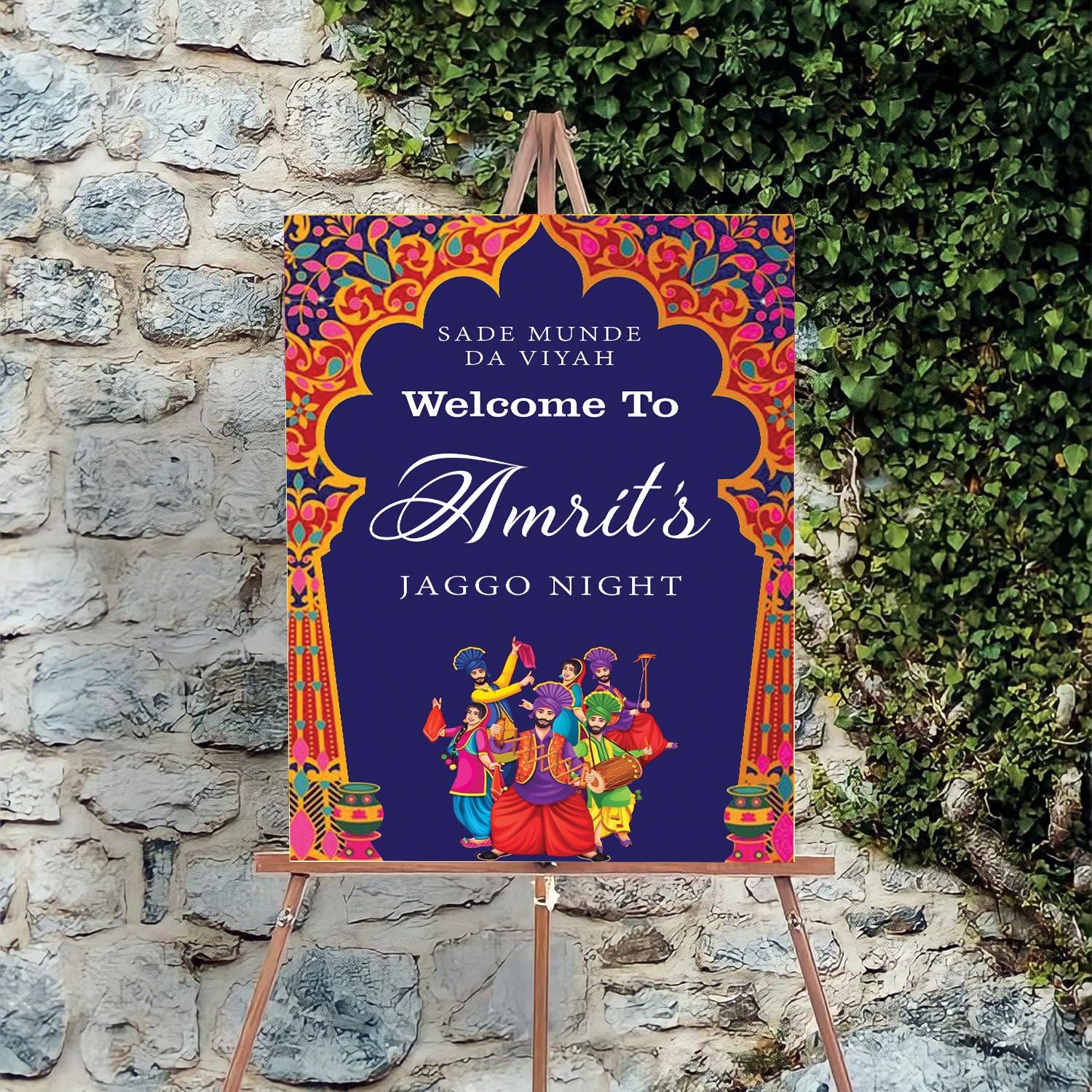 Jagoo Ceremony Sign, Punjabi Jagoo Ceremony Welcome Sign Board, Jagoo ...