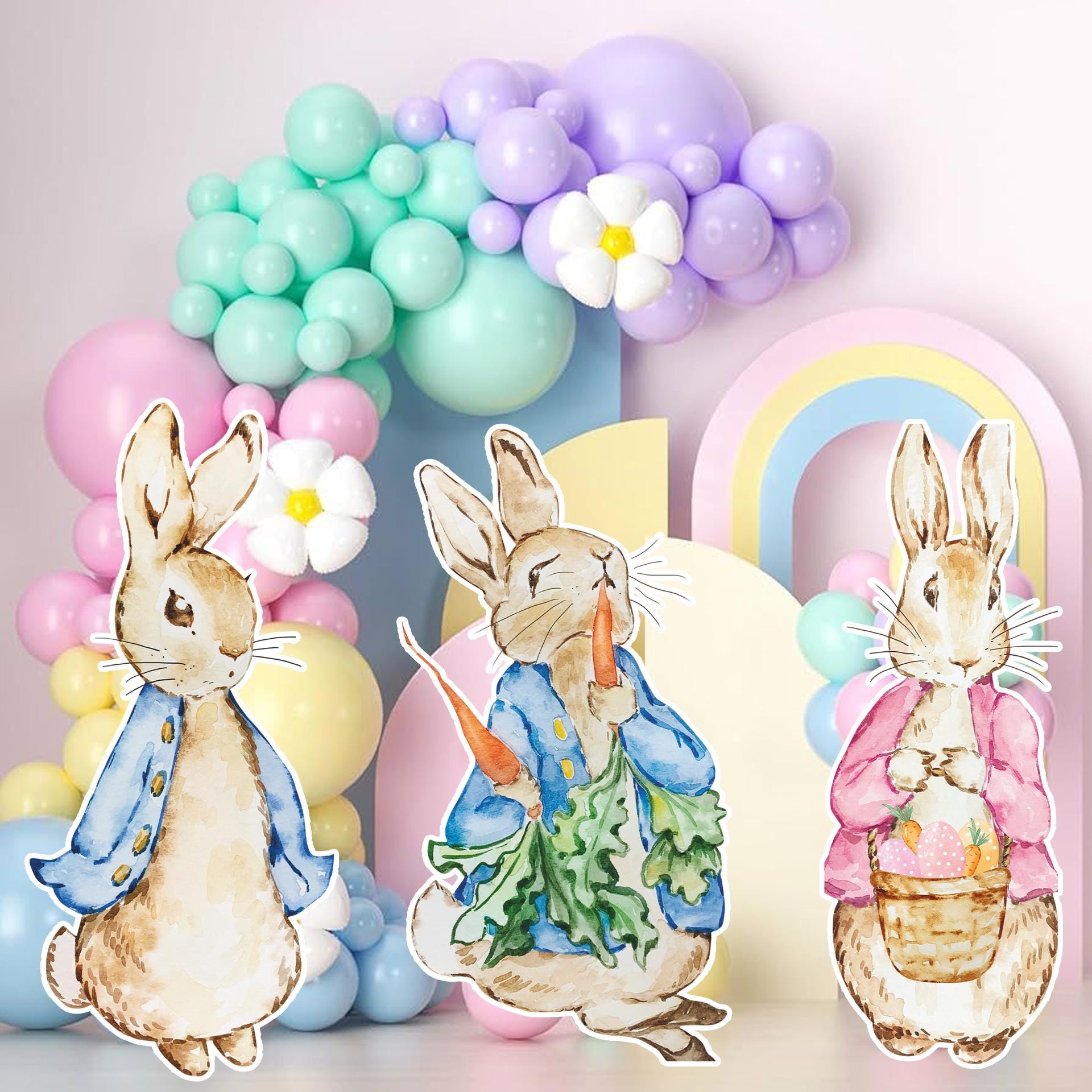 Peter Rabbit Party Decoration Cutouts | Bunny Happy Easter Party ...