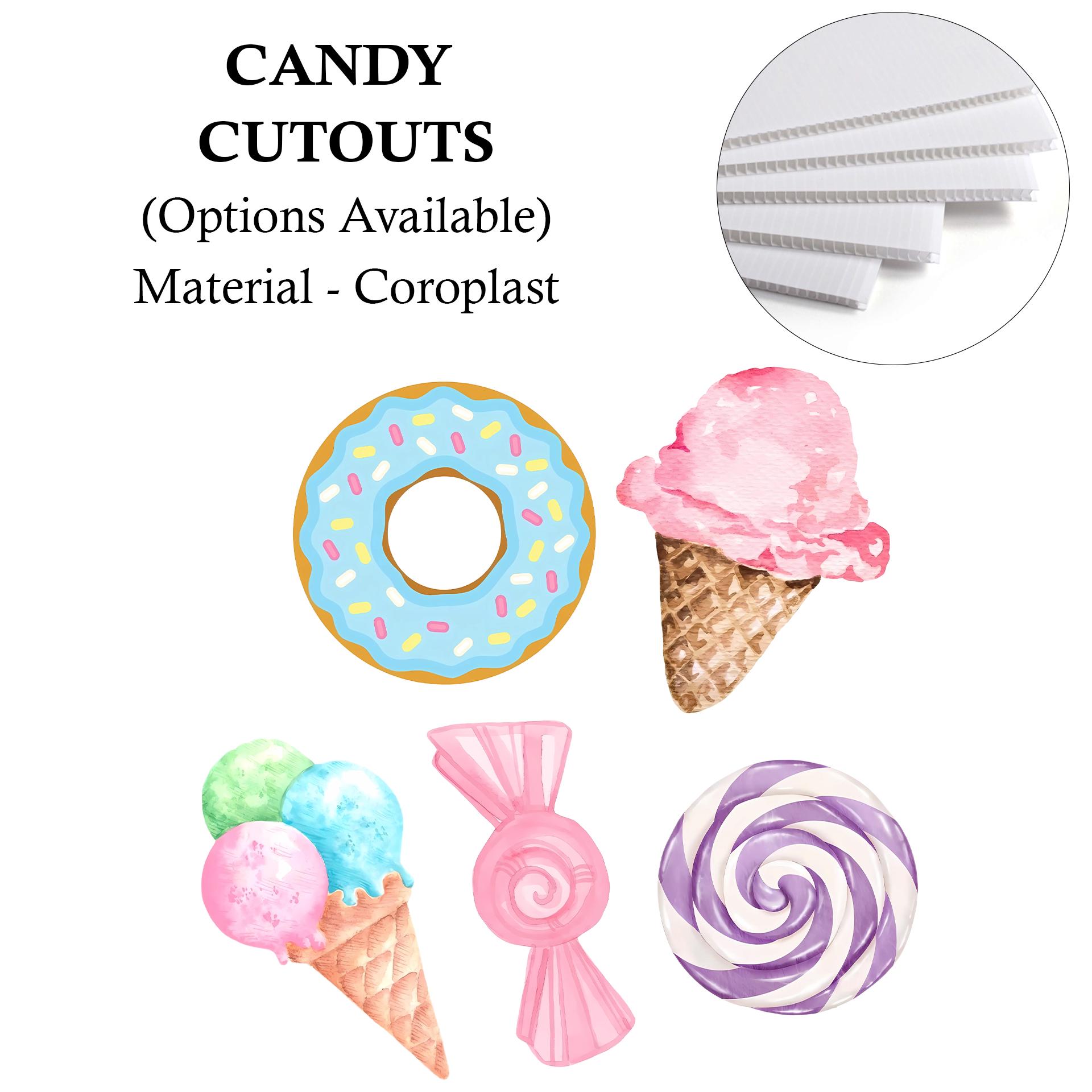 Candyland Party Cutouts: Ice Cream & Donut Birthday Decorations - Etsy