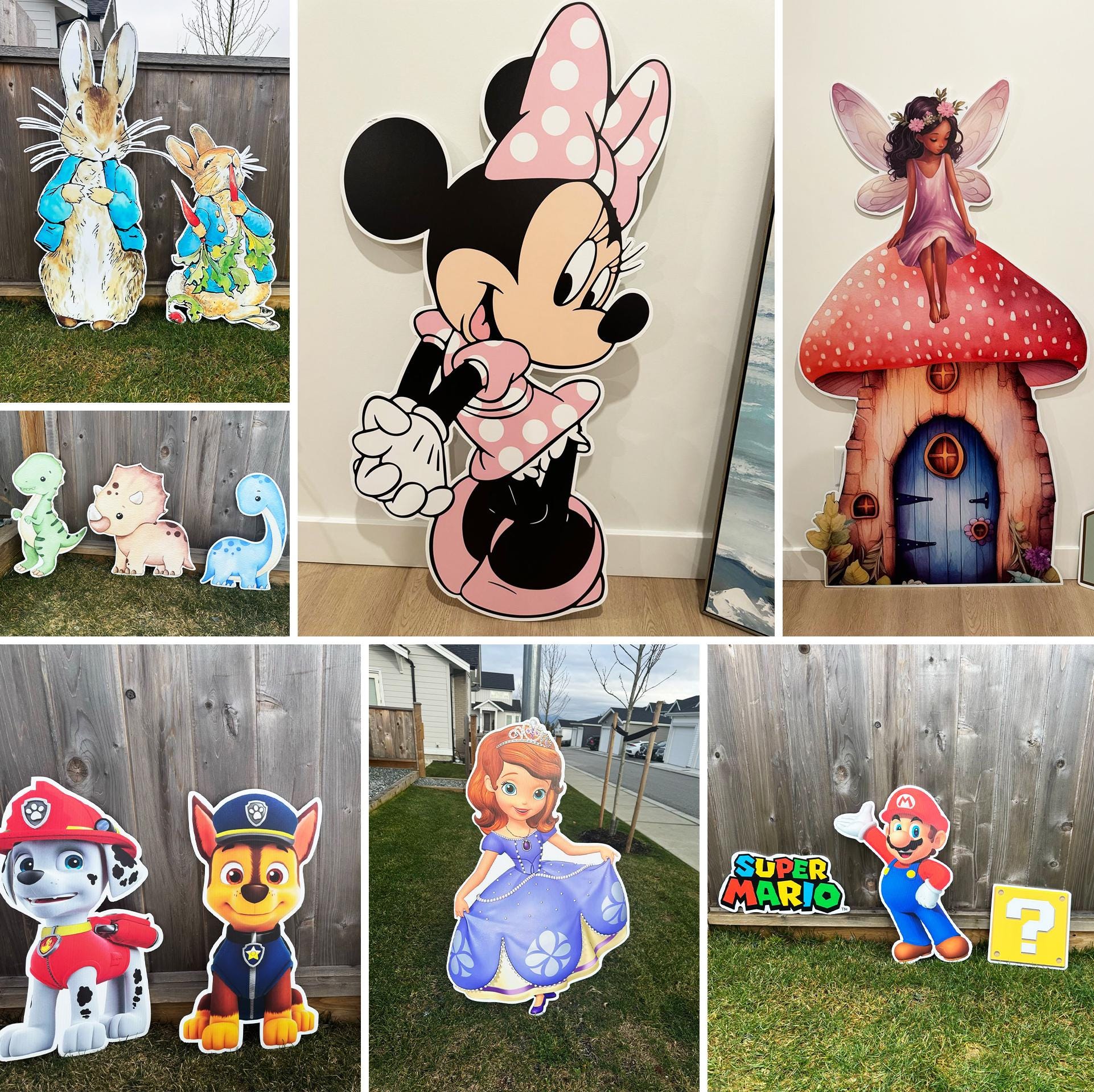 Custom Character Cutouts: Any Theme Party Props , With Easel Back ...