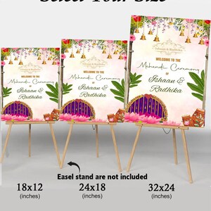 Personalized Mehndi Welcome Sign: Indian Wedding Decor - Etsy